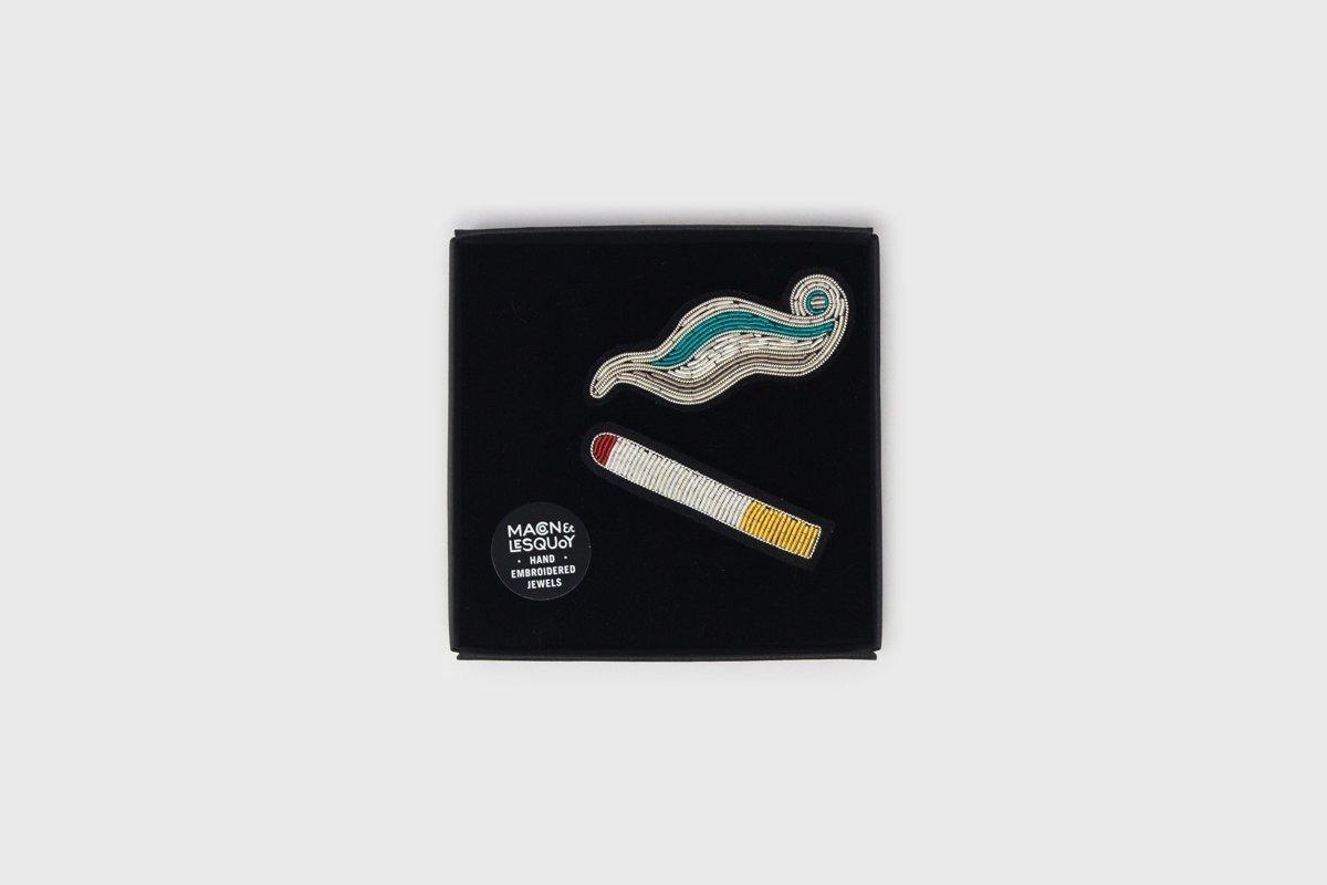 Cigarette & Smoke Brooch | BindleStore.