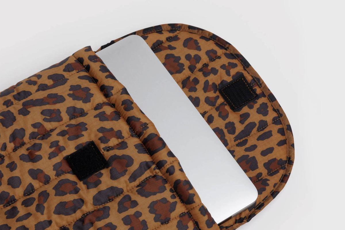 16" Puffy Laptop Sleeve [Leopard] | BindleStore.